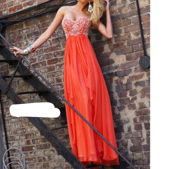 Dresses | Rare Tangerine Prom Dress | Poshmark